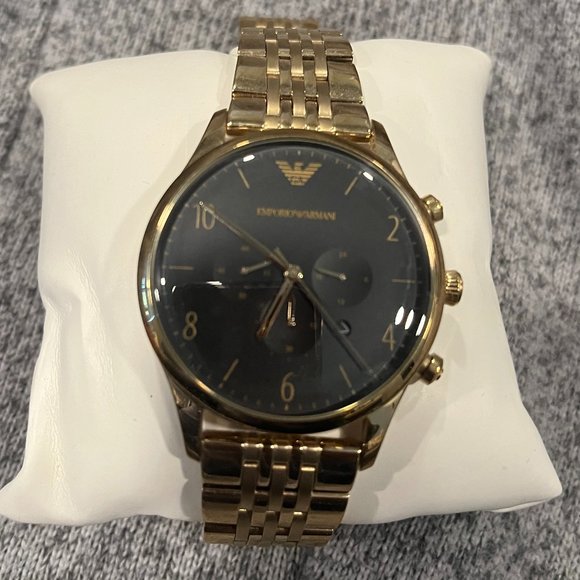Emporio Armani | Accessories | Emperio Armani Watch Gold Classic Black ...